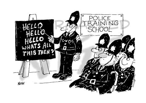 Uk Police Training School Police Graduate Cartoon No Watermark