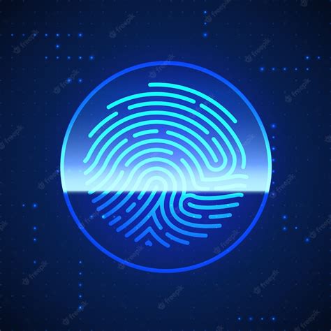 Premium Vector Cyber Security Finger Print Scanned Fingerprint Scanning Identification System