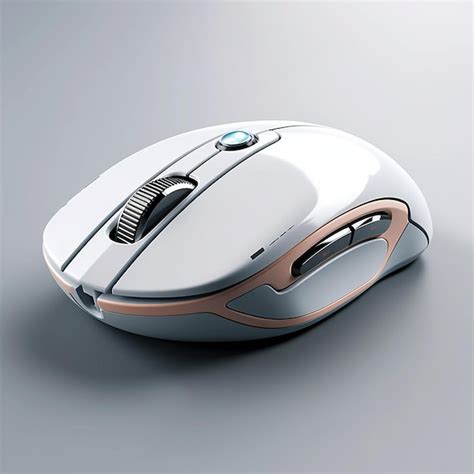Premium Ai Image A Silver Mouse With A Black And Silver Logo On It