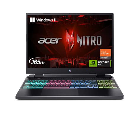 Acer Nitro 16 Gaming Laptop | AMD Ryzen 7 7840HS OctaCore CPU | NVIDIA ...