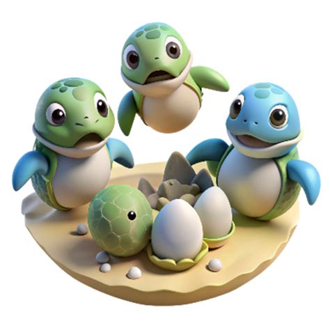 A Clutch Of Tiny Turtles Hatching 49693477 Png
