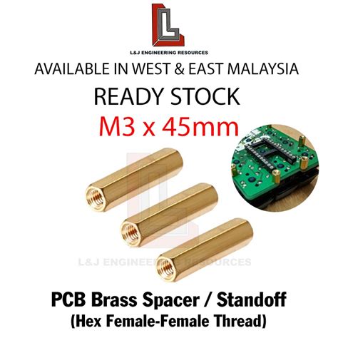 M3 Female To Female Brass Cooper Screw Thread Pcb Standoff Spacer 3