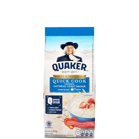 Jual Quaker Quick Cook Oatmeal 200 Gr Shopee Indonesia