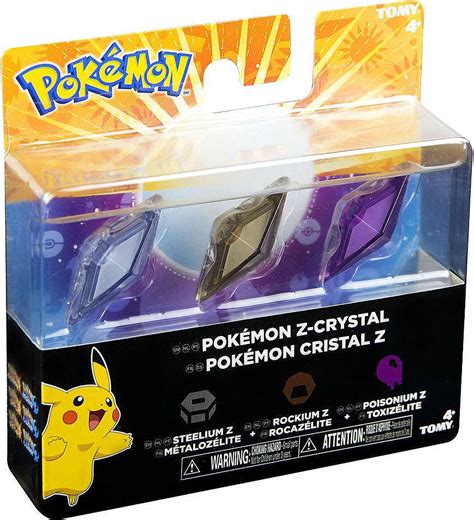 Pokemon Z Ring Steelium Z Rockium Z And Poisonium Z Crystal 3 Pack