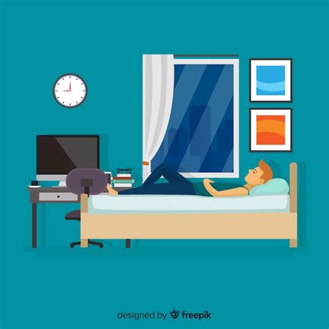 Slapend Persoon Gratis Vector