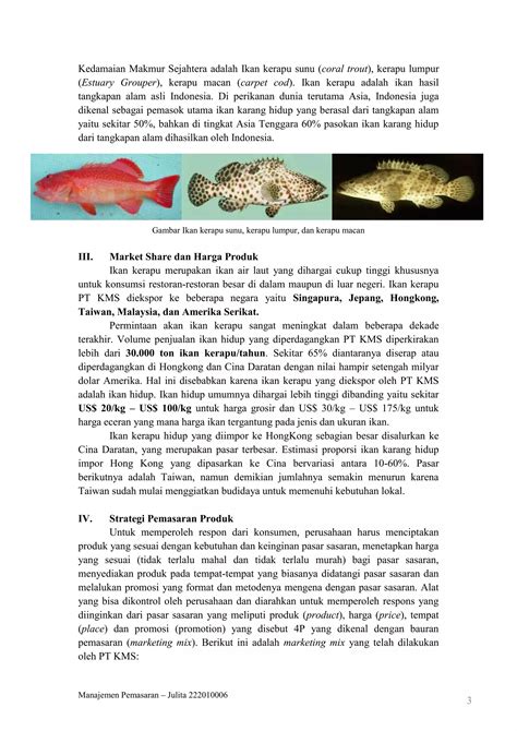 Manajemen Pemasaran Ikan Kerapu Docx