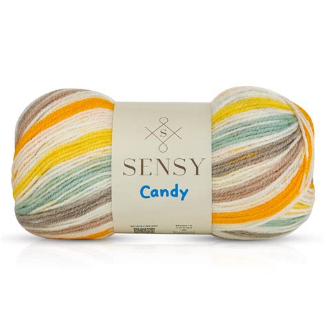Sensy Candy Yarn 35 Oz 251 Yards Multicolor Yarn For Crocheting And Knitting Craft Yarn