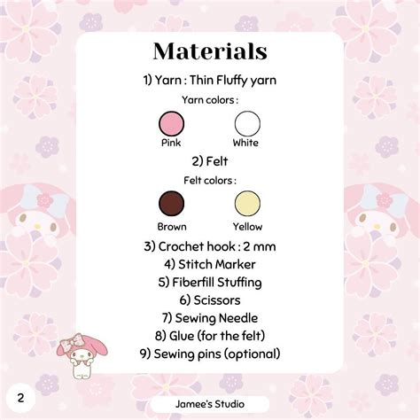 Sleepy My Melody Free Pattern 💗