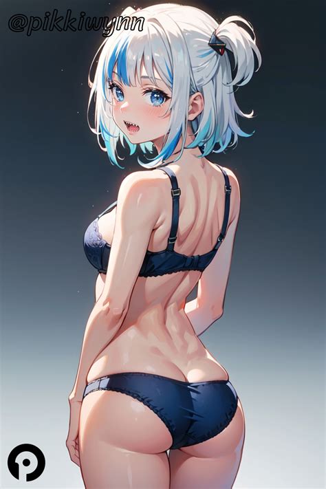 Rule 34 Ai Generated Ass Back Bangs Bare Shoulders Blue Bra Blue Eyes