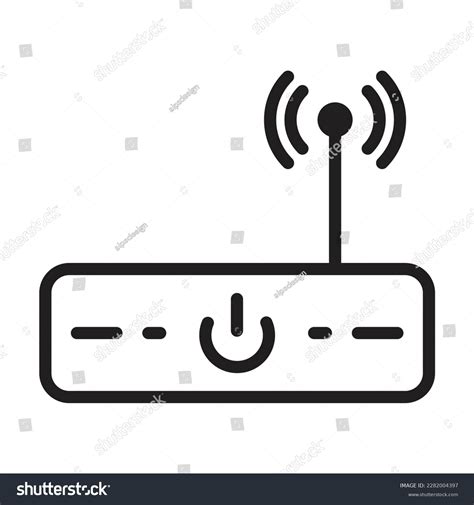 Wifi Router Outline Icons Modem Icons Stock Vector Royalty Free