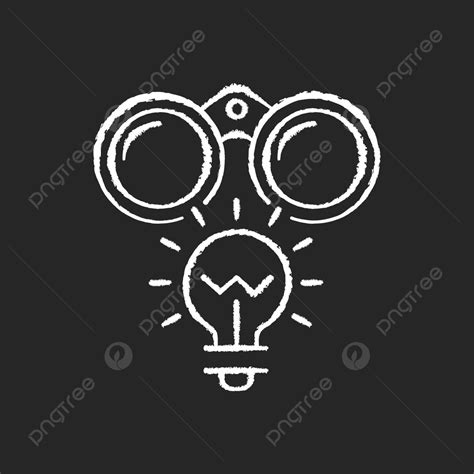 Chalk White Icons Set On A Black Background From A New Perspective