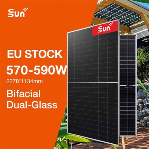 Sunplus 550w And 580w N Type Bifacial Solar Panel Monocrystalline Silicon