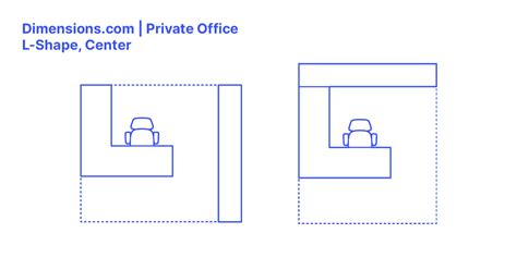 Private Office L Shape Center Dimensions Drawings Dimensions Com