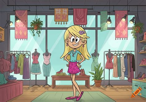 Leni Loud From The Loud House Stands Smiling In A Vibrant Clothing