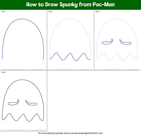 How To Draw Spunky From Pac Man Pac Man Step By Step DrawingTutorials