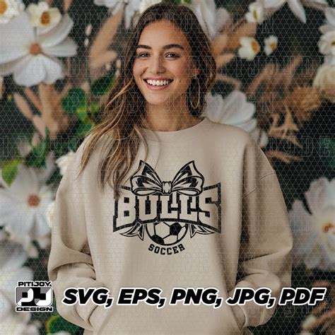 Bulls Soccer Svg Soccer Svg File Bulls Soccer Tshirt Mascot Svg School