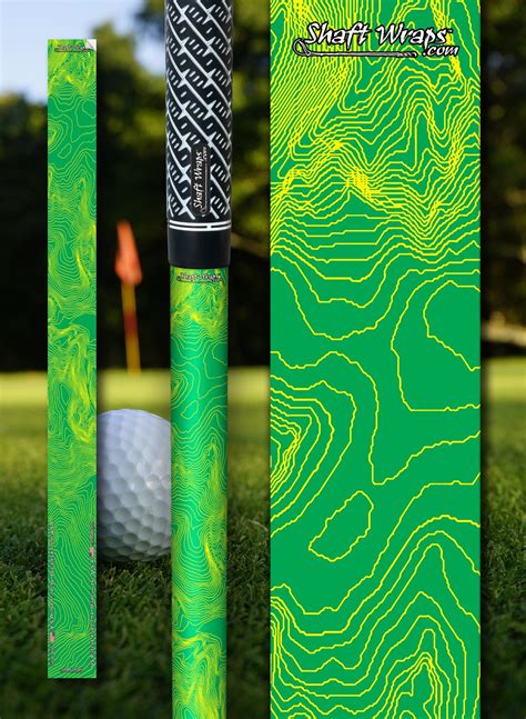 Augusta Golf Course Topo Map Green And Yellow Golf Club Shaft Sitename