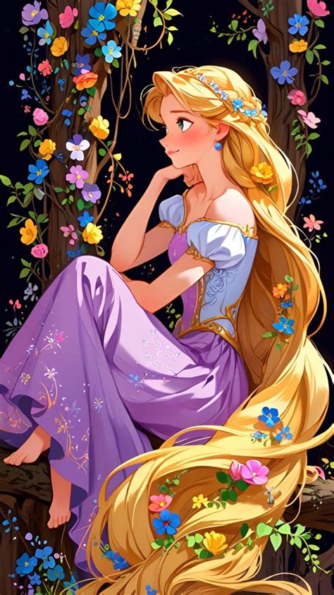 Rapunzel In 2025 Disney Wallpaper Disney Princess Art Rapunzel