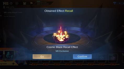 Cosmic Blaze Recall Effect M6 Exclusive Mlbb Youtube
