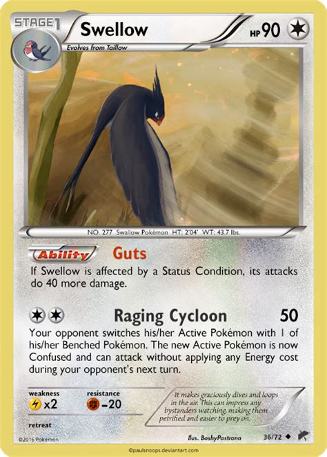 Swellow Card Jh 3672 By Metoro On Deviantart