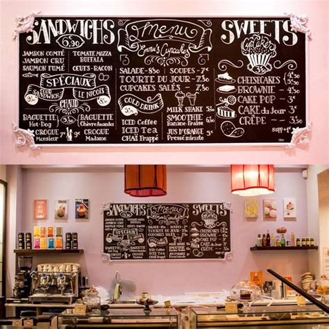 Chalkboard Hand Drawn Menu Design By Morlon Creation Tableau Noir