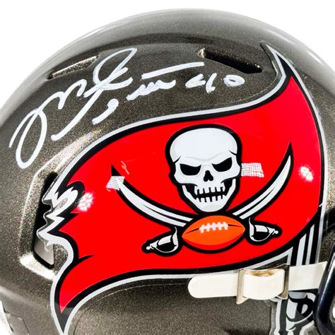 Mike Alstott Signed Tampa Bay Buccaneers Speed Mini Football Helmet