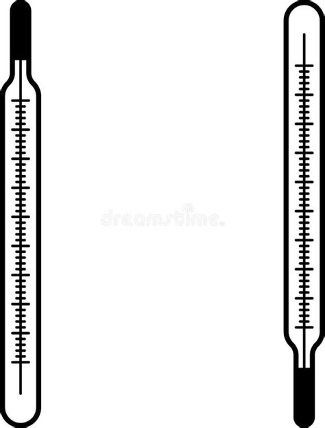 Thermometer Icon With Measuring Ruler Simple Sign Of Hot And Cold