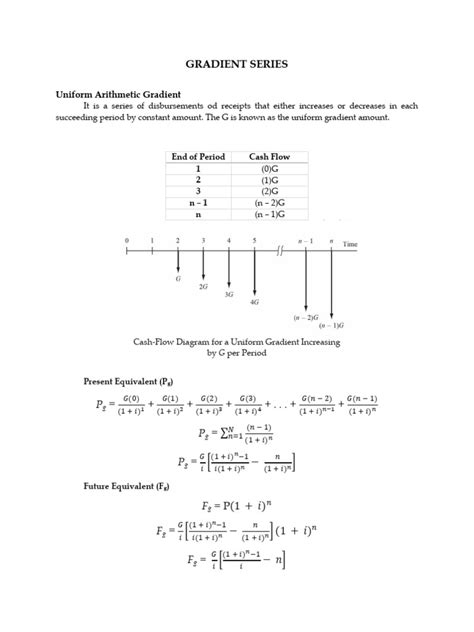 Notes Gradient Series Pdf Interest Present Value