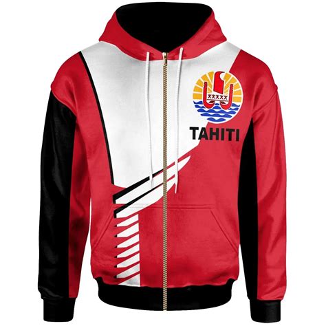 Tahiti Zip Hoodie Athletes Style Alohawaii