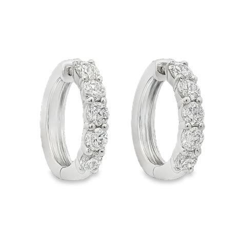 9ct White Gold Lab Grown Diamond Earrings Design No E813 9wd 2