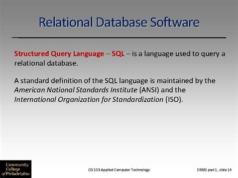 Cis 103 Applied Computer Technology Using Database Management