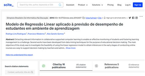 Modelo De Regressão Linear Aplicado à Previsão De Desempenho De