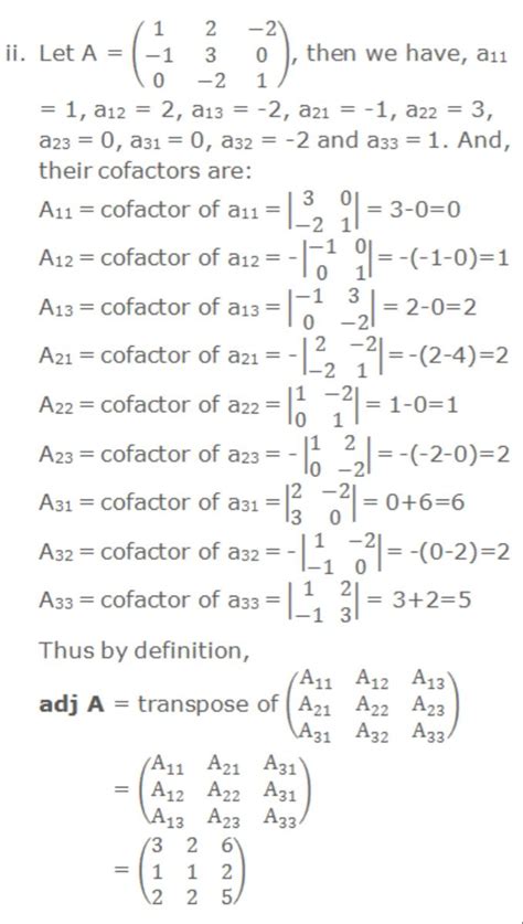 10 math problems adjoint of a matrix