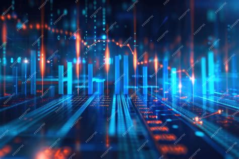 Futuristic Blue Data Analytics With Glowing Graphs Showing A Surge In