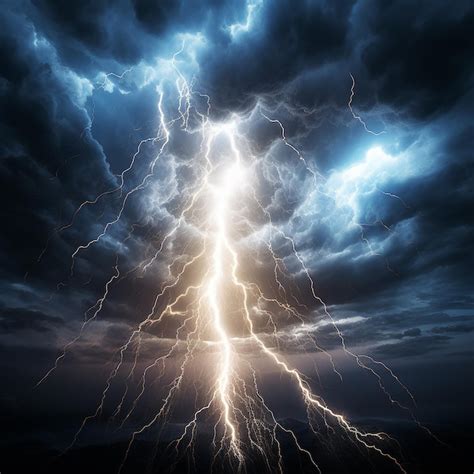 3d Rendered Photo Of Thunder Light Striking Premium Ai Generated Image