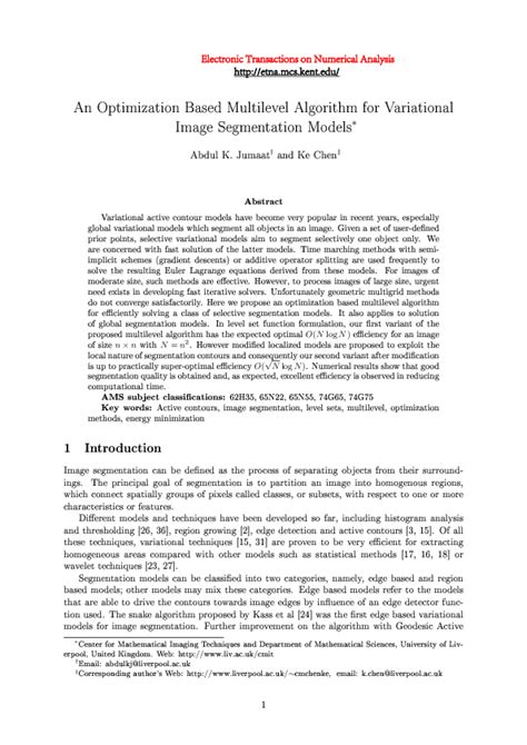 Pdf An Optimization Based Multilevel Algorithm For Variational Image