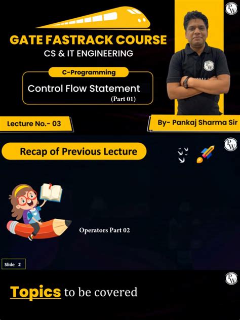 Flow Control Statements Part 01 Lec 03 Class Notes Pdf
