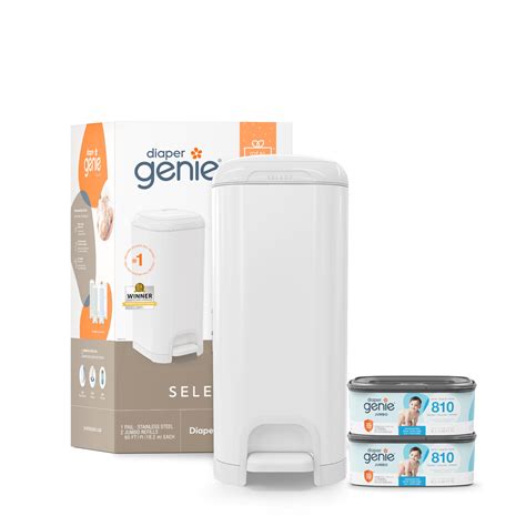 Diaper Genie Select Pail Registry T Set White Made
