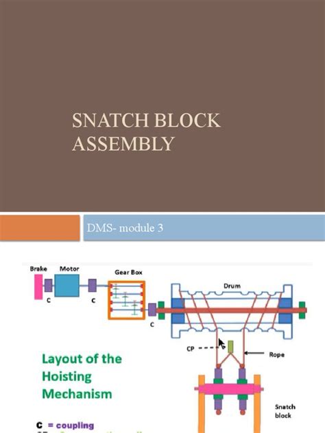 2 Snatch Block Assembly Pdf Rope Machines