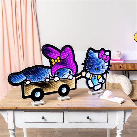 Hello Kitty And Friends Wagon Acrylic Ekkolight 40 × 20 Lighted Disp