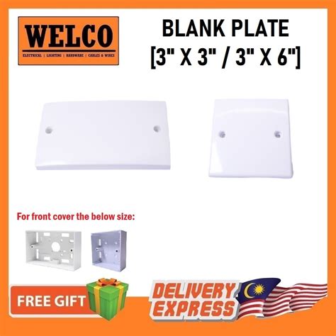 Electrical Pvc Blank Plate Cover 3x3 3x6 Shopee Malaysia