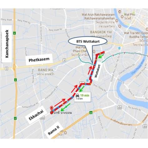 Map Of Bangkok Districts A Showing Locations Of West Bkk Route B Download Scientific