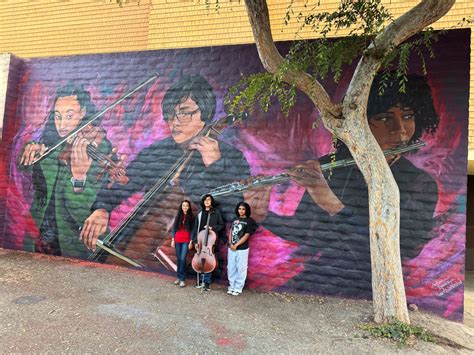Public Murals Of Musicians In Salinas Youth Orchestra Unveiled