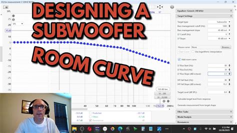 Designing A Subwoofer House Curve Room Curve Youtube