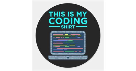 This Is My Coding Computer Programming Programmer Classic Round Sticker