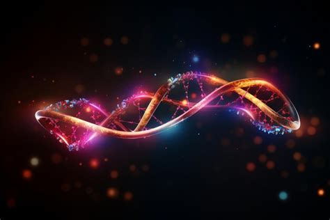 Premium Ai Image Abstract Luminous Dna Molecule