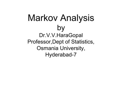 Markov Analysis Ppt Weather Science