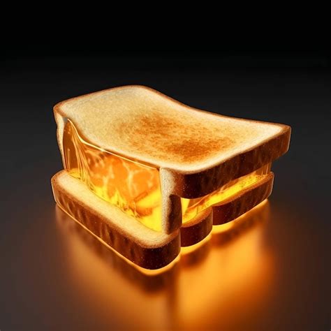 Premium Ai Image Slice Of Toast Bread Isolated On Black Background 3d
