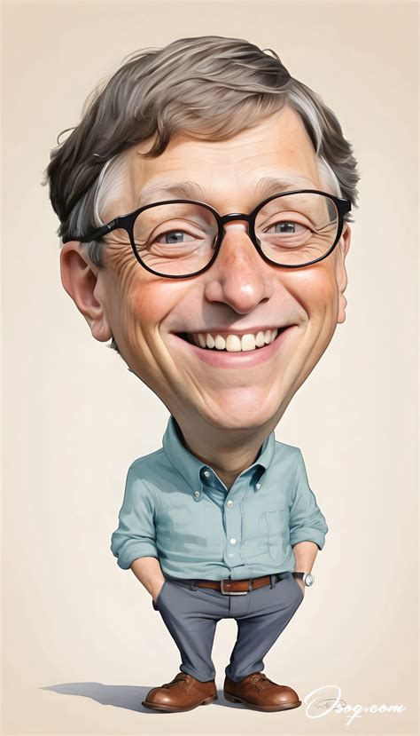 Bill Gates Caricature Caricature Caricature Drawing Funny Caricatures