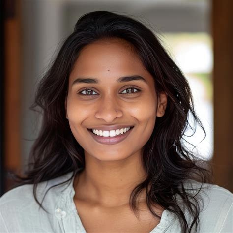 Premium Photo Closeup Shot Of A Smiling Indian Woman Face